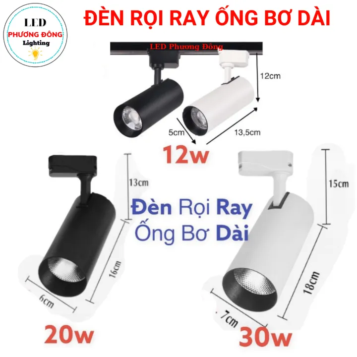 Đèn Rọi Ray Ống Bơ Dài 12w, 20w, 30w ánh sáng Trắng - Vàng - Trung tính ...