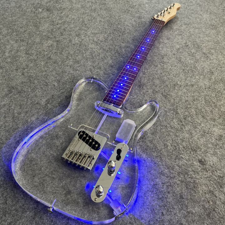 Fender Telecaster Acrylic Body Electric Guitar Blue Light Professional ...