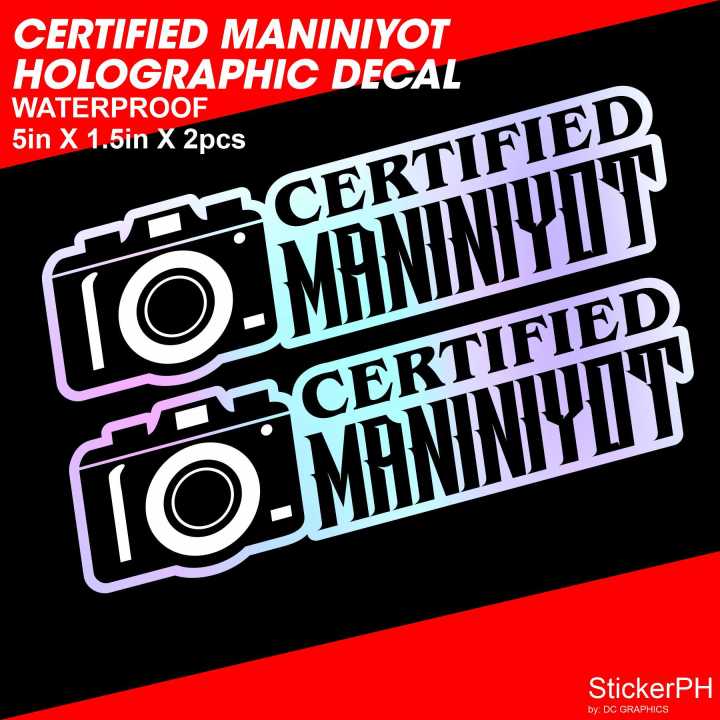 CERTIFIED MANINIYOT HOLOGRAPHIC STICKER 2pcs. | Lazada PH