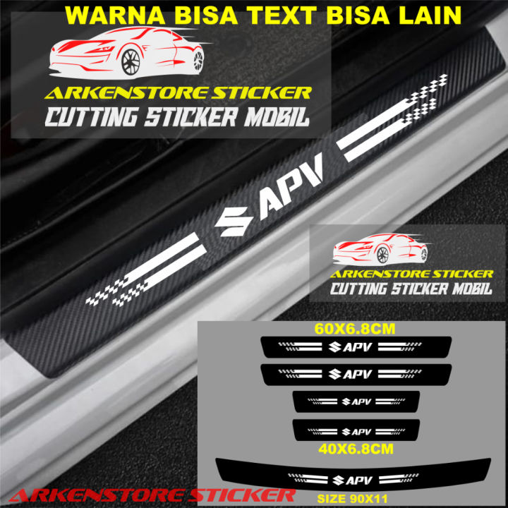 5pintu sticker sill plate carbon 3d mobil apv sticker karbon 3d ...