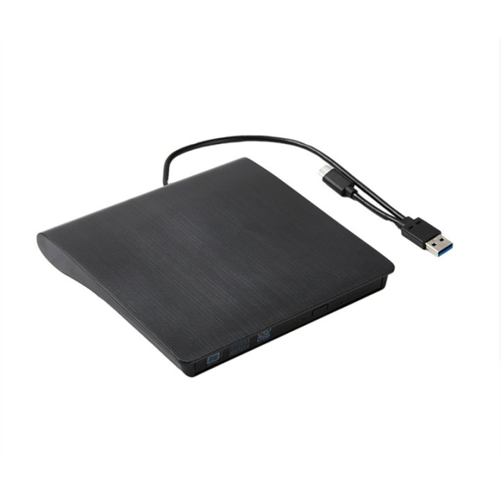 Portable USB 3.0 Type-C DVD Burner 2-In-1 Slim External Recordable CD ...