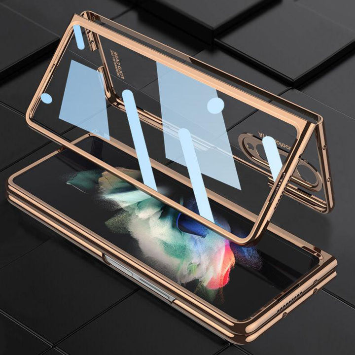 Tempered Glass Transparent Case for Samsung galaxy Z Fold 7 Fold 6 Fold ...