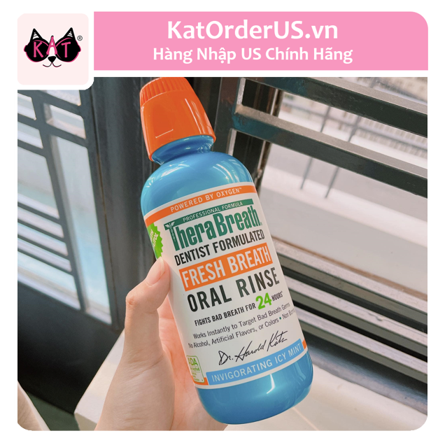 Nước súc miệng TheraBreath Fresh Breath Dentist Formulated 24-Hour Oral ...