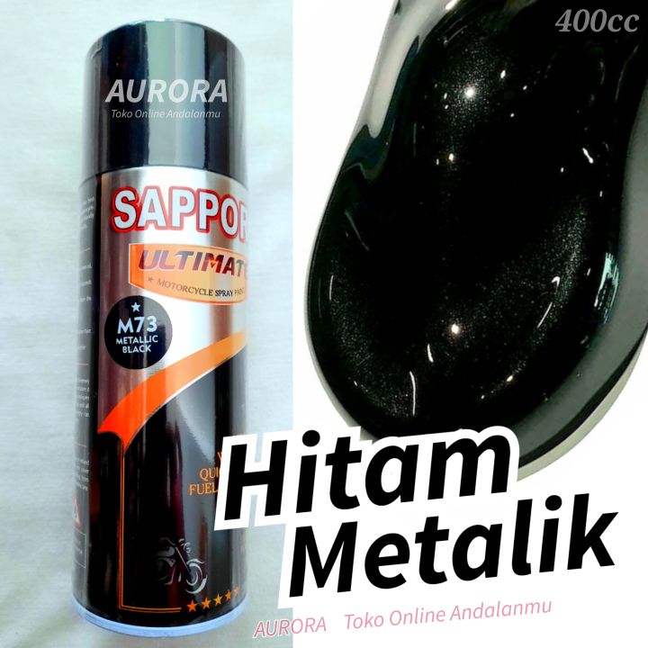Cat Hitam Metalik Sapporo Ultimate Metallic Black M73 Cet Pilok Pilox ...