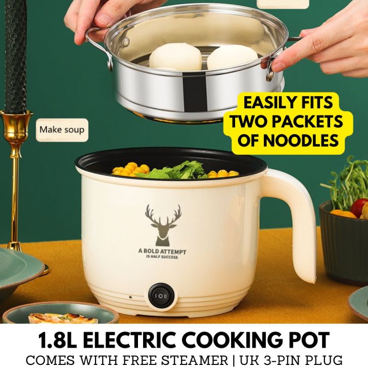 [SG SELLER] Non-stick Cooker Electric Student Pot & Pan Pantry ...