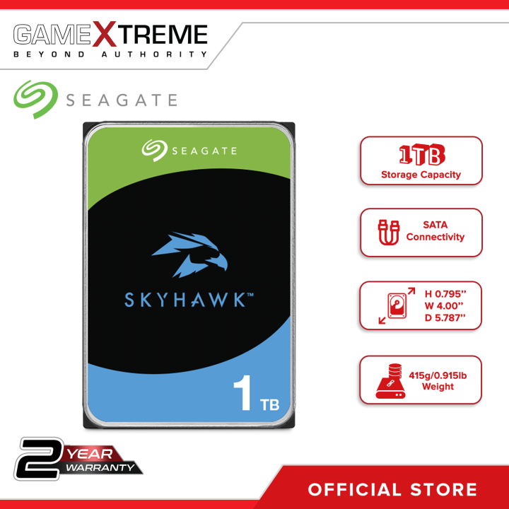Seagate 1TB SkyHawk Surveillance 3.5" SATA 6 Gb/s Internal Hard Drive ...