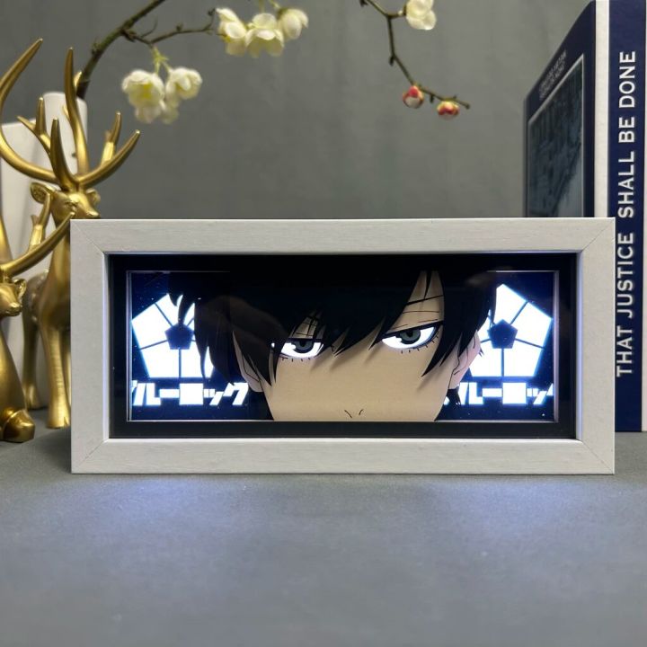Paper Cut Light Box Blue Lock Rin Itoshi for Bedroom Decor Manga ...