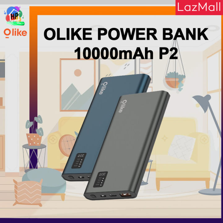 Olike Power bank 10000mAh 3A Dual Port USB & Type-C Fast Charging P2 ...
