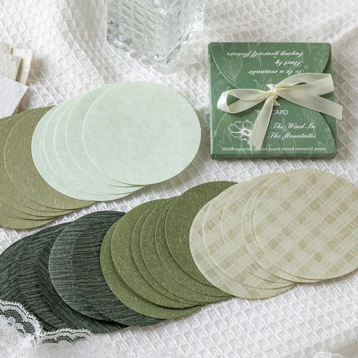 30Pcs Texture Specialty Paper Round Material Paper Memo Pads Junk ...