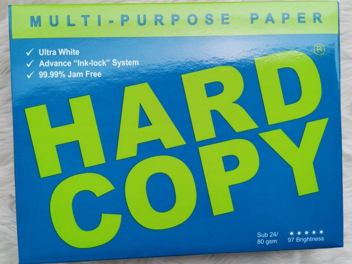 Hard Copy Bond Paper 80gsm sub 24 short/A4/Long (500 sheets) | Lazada PH