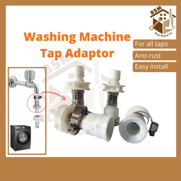 BSM Washing Machine Water Tap Adaptor Water Inlet Pipe Hose Connector ...