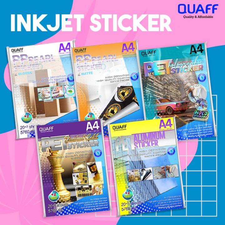 Easyprint QUAFF PP Pearl Inkjet Sticker Glossy , Matte & PET Aluminium ...
