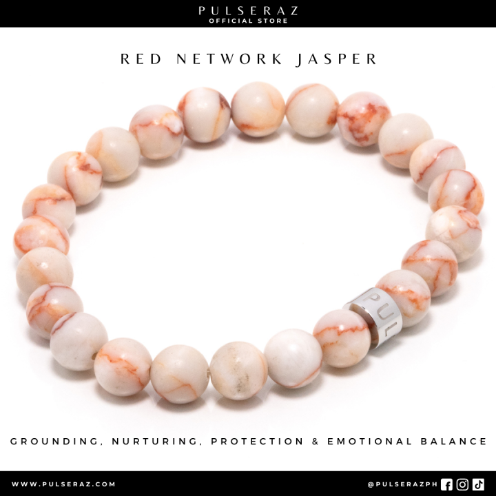 Mabaya V - Red Network Jasper Bracelet | Pulseraz Gemstones and Jewelry ...