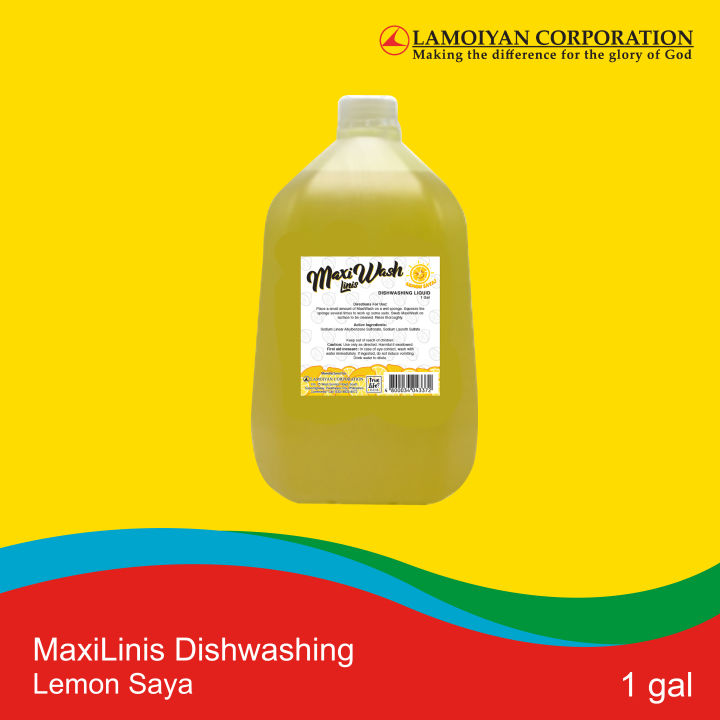 MaxiWash Linis Dishwashing Liquid Yellow Saya 1gal | Lazada PH