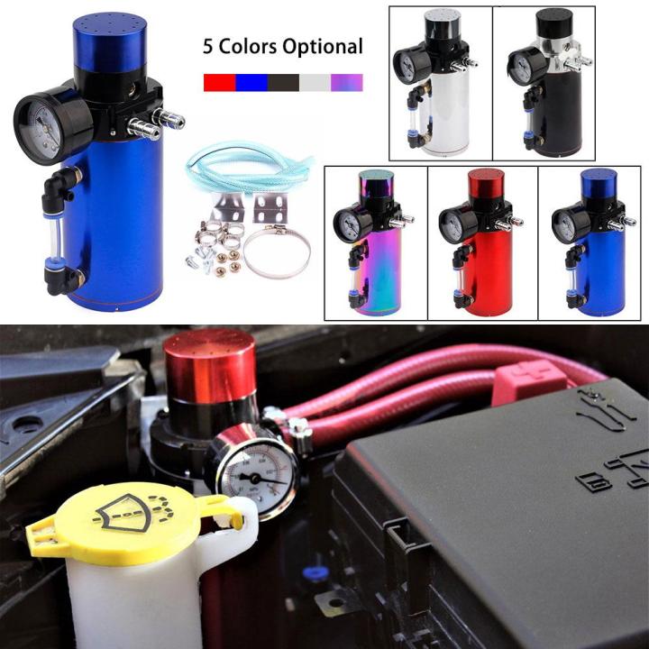Universal 3 in 1 Aluminum Engine Oil Catch Reservoir Breather Tank Can ...