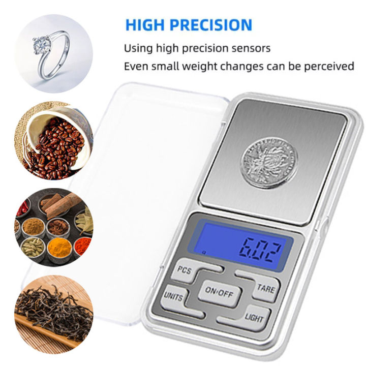200gX0.01g/500gX0.1g Mini Precision Digital Scales Electronic Scale ...