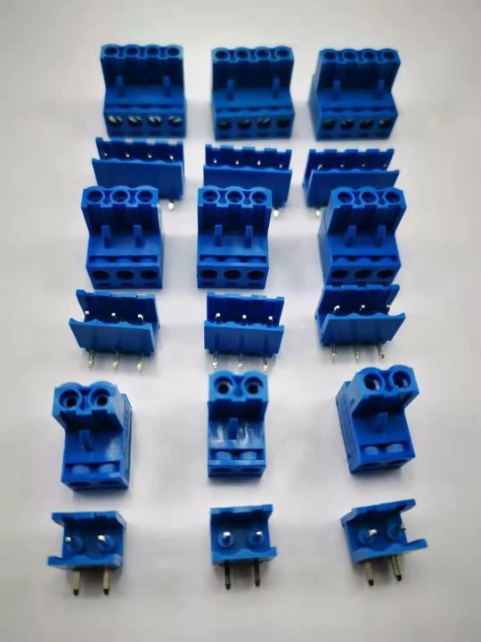 Blue Plug Type Terminal Distance 5.08mm Bent Pin Male And Female 2p-10p ...
