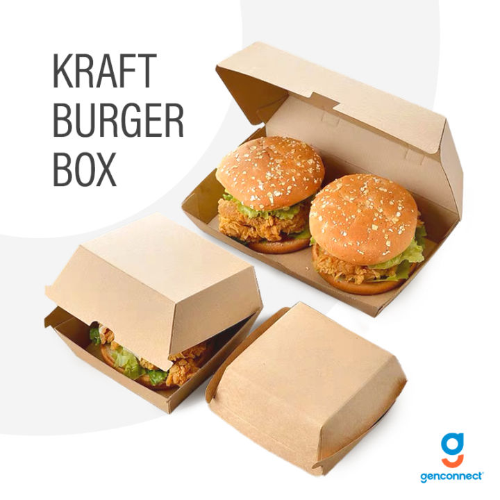 Kraft Paper Burger Box & Sausage Box – Durable Cardboard Food ...
