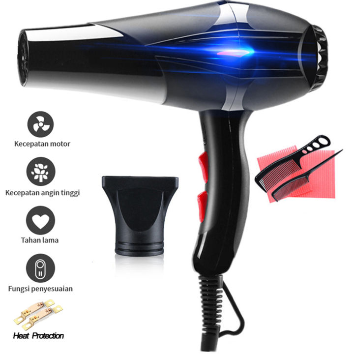 Hair Dryer PROFESIONAL BESAR BLACK ION 900 750 WATT- Hitam | Lazada ...