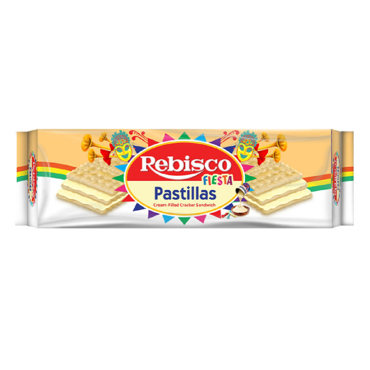 Rebisco Fiesta Pastillas Cream Cracker Sandwich 34g x 10s | Lazada PH
