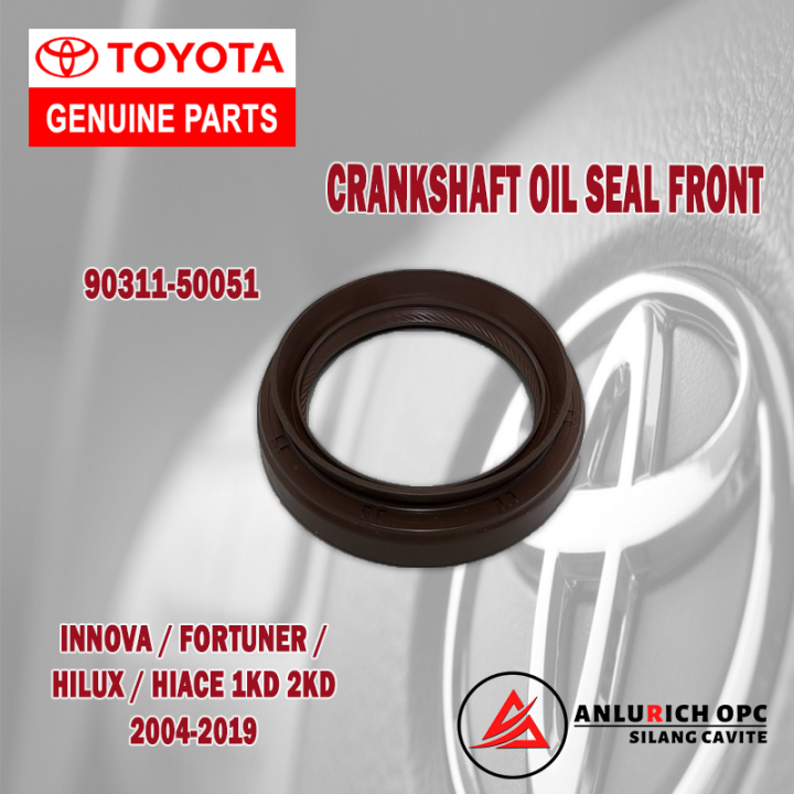 Genuine Crankshaft Oil Seal Front Toyota Innova/Fortuner/Hilux/Hiace 1KD 2KD 2004-2019 90311 ...