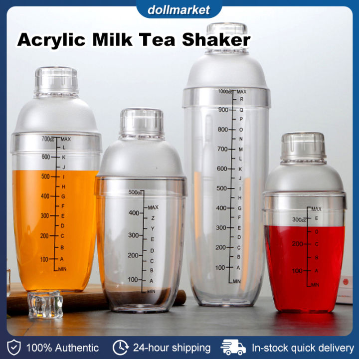 Acrylic Milktea Cocktail Shaker Hand Shaker Cup with Scales Juice ...