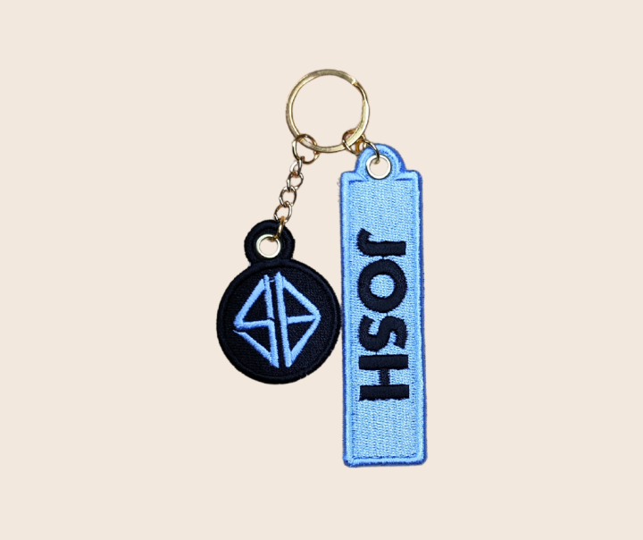 SB19 CUSTOMIZED KEYCHAINS EMBROIDERY WITH SB19 LOGO AND NAME TAG FOR ...