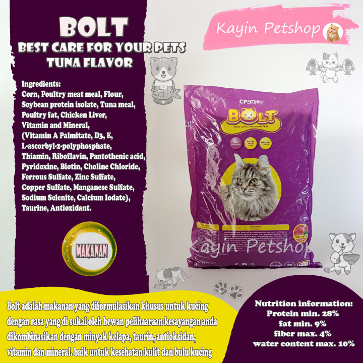 BOLT UNGU 800GRAM FRESHPACK - Tuna Flavor (makanan kucing bolt - bolt ...