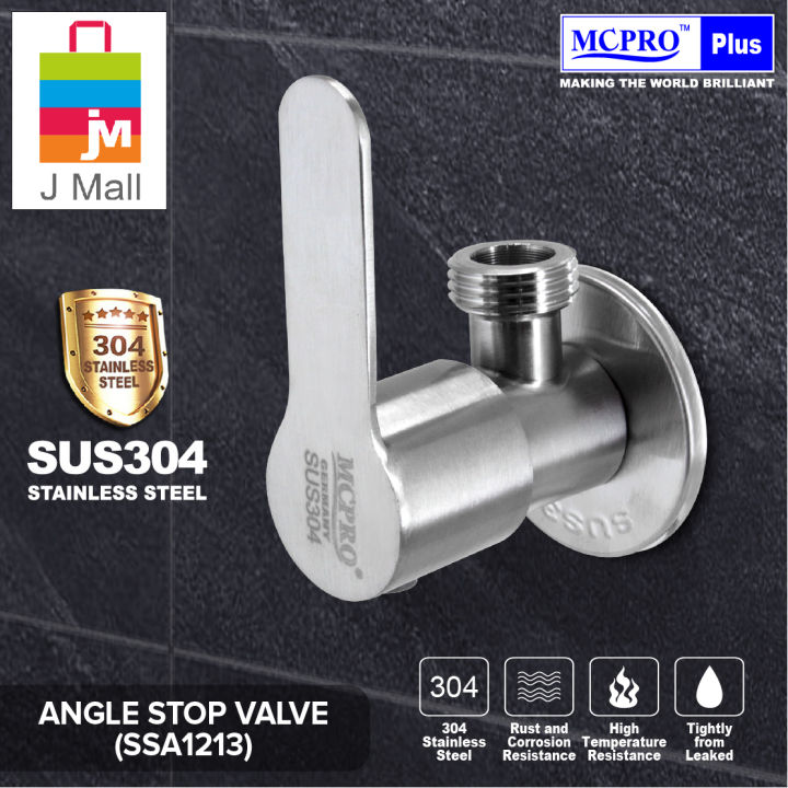 MCPRO PLUS SUS304 Stainless Steel Bathroom Toilet Faucet ANGLE STOP ...