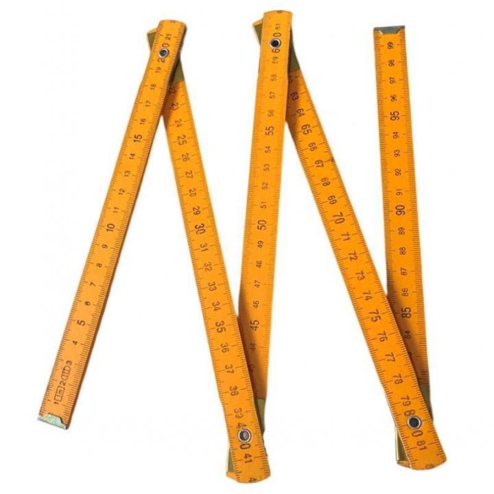 1m Folding Wooden Ruler Inch Metric Double Sided Scale Suitable for ...
