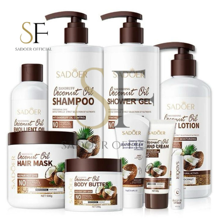 SADOER_FORMAL Nourishing Coconut Oil Hair Care Body Care Series - Moisturizing Anti-Chapped Anti ...