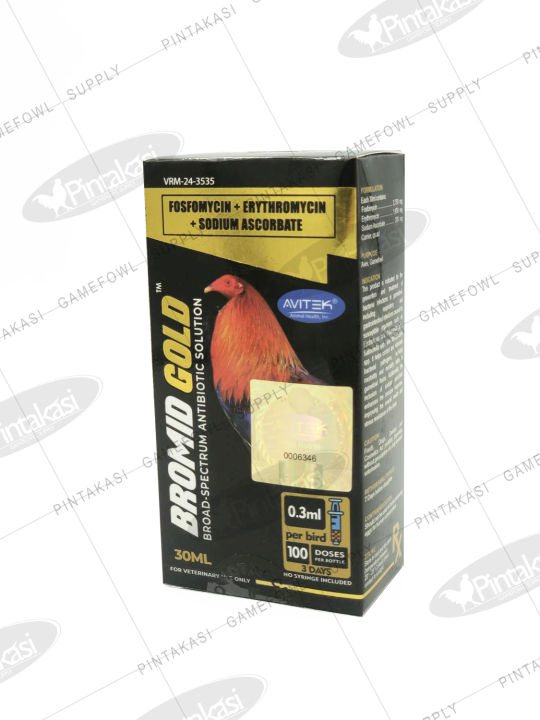 Avitek Bromid Gold 30mL Broad-Spectrum Antibiotic Solution For Gamefowl ...