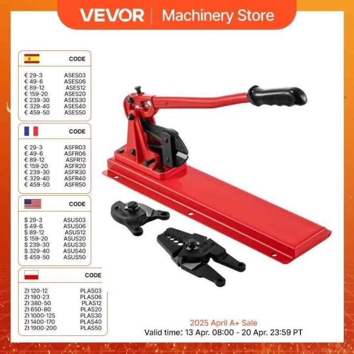 VEVOR 24in Cutting Bench Type Hand Swager Tool Wire Rope Swaging hine ...