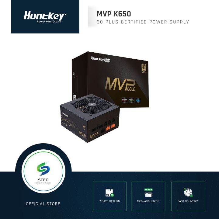 STEQ HUNTKEY MVP K650 POWER SUPPLY Huntkey MVP K850 Gold 850W 80+ Fully Modular Black Power ...