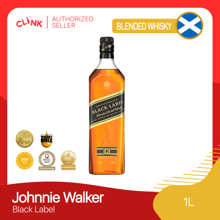 Johnnie Walker Black Label Blended Scotch Whisky 1l No Box Lazada Ph