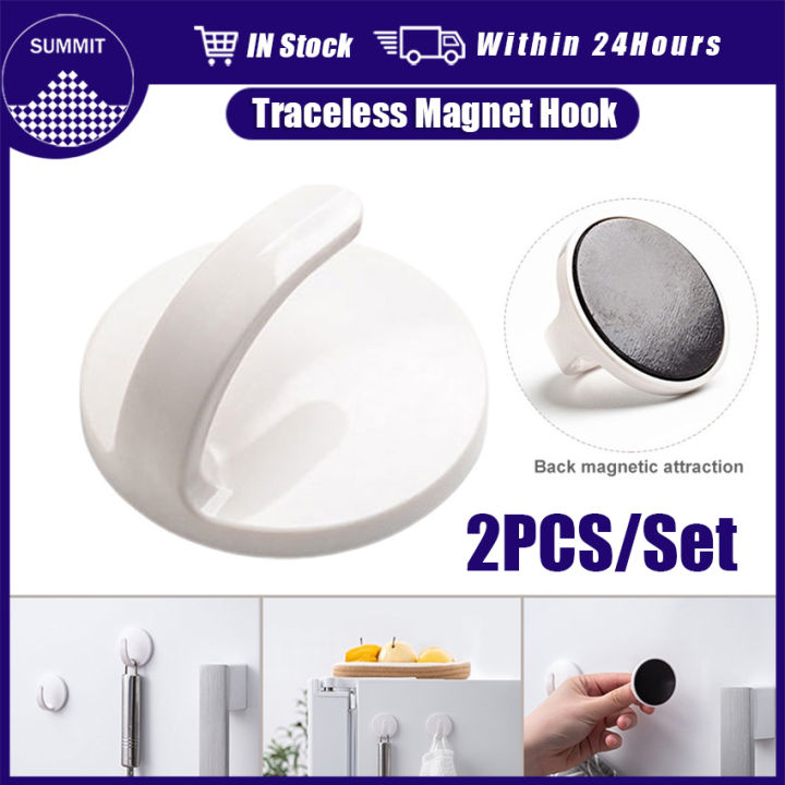 2Pcs ABS Magnetic Hook Strong Magnet Holder for Fridge Refrigerator ...