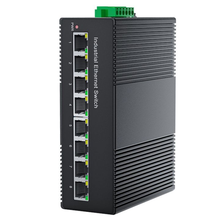 Industrial POE Switch 8 Channel Plug and Play Switch 100/1000Mbps DIN ...