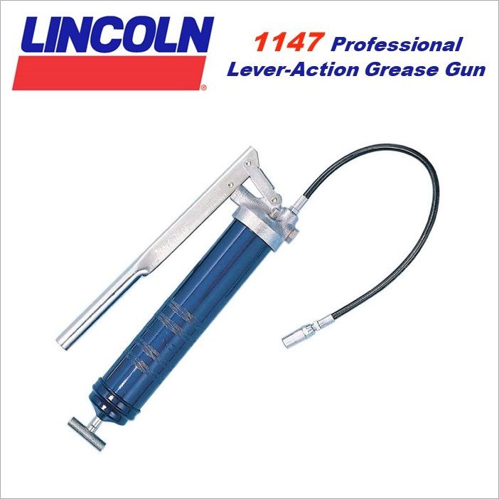 Lincoln 1147 Heavy Duty Lever-Action Grease Gun with 18-inch Whip Hose ...