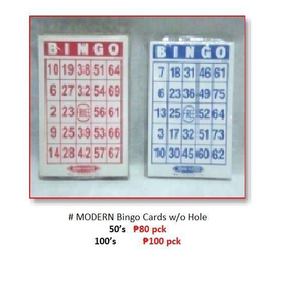 #MODERN Bingo Cards w/o Hole | Lazada PH