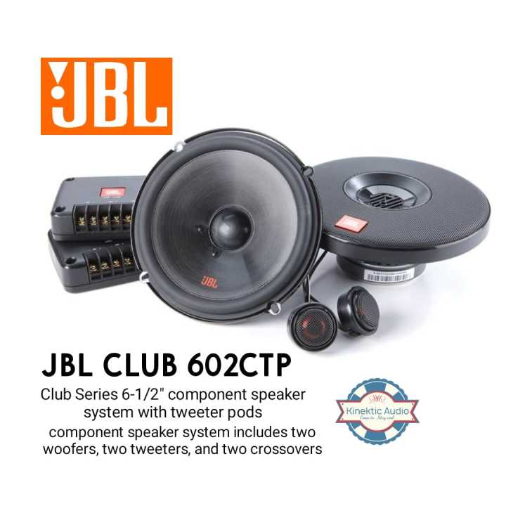 JBL Club 602CTP - Club Series 6-1/2" component speaker system with tweeter pods | Lazada