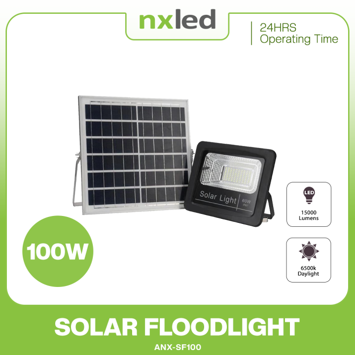 NXLED 100W Solar Floodlight (ANX-SF100) | Lazada PH