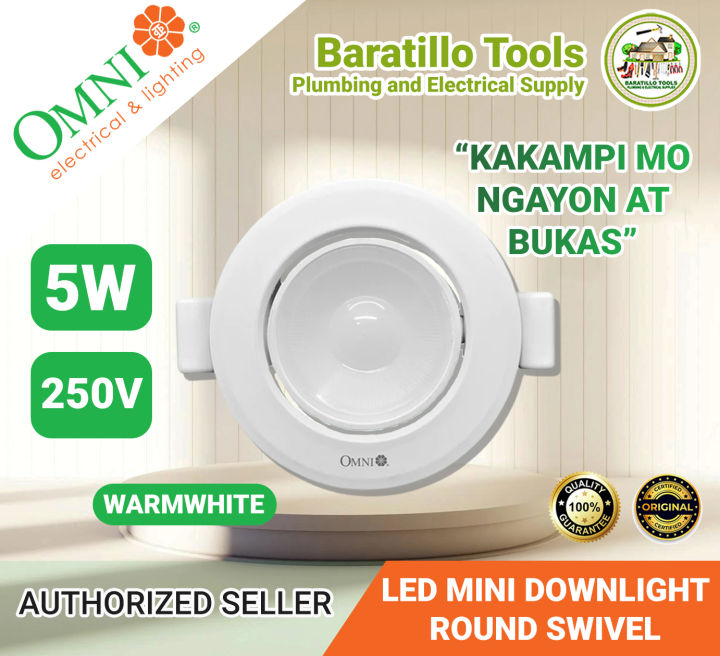 OMNI LED Mini Downlight Round Swivel 5 Watts & Square Swivel 8 Watts ...