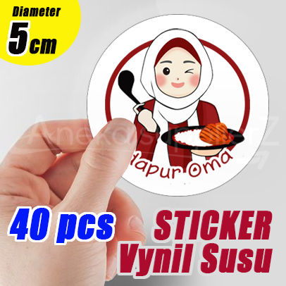 Stiker Sticker Label Vinyl Putih Susu - 5 cm | Lazada Indonesia