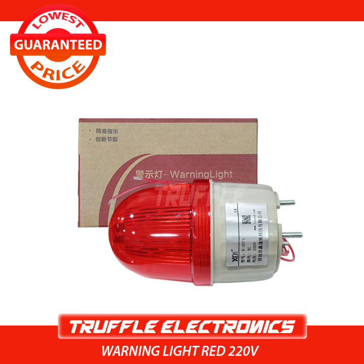 Led Flashing Warning Beacon 220V Safety Warning Light RED | Lazada PH