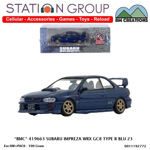 BMC 419663 SUBARU IMPREZA WRX GC8 TYPE R BLUE 23 - DIECAST | Lazada ...