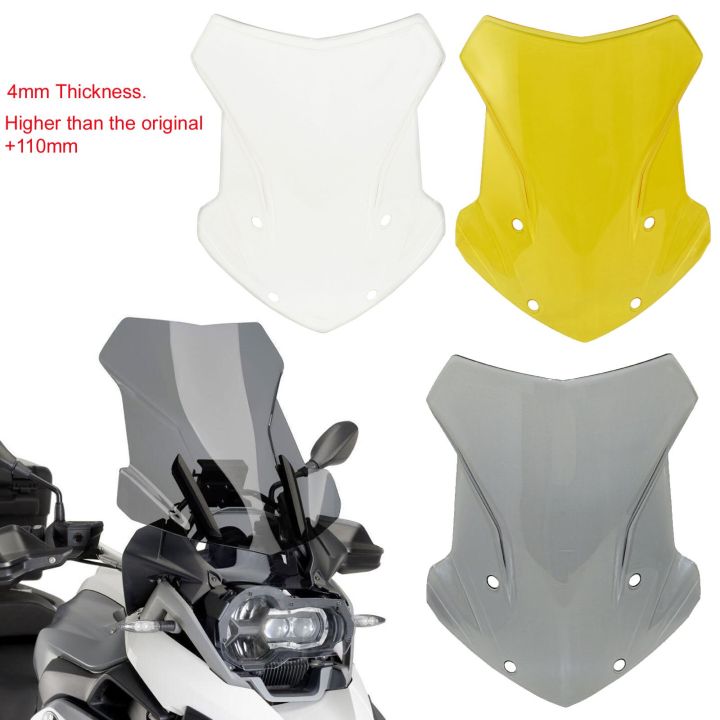 Heighten: +110mm Motorcycle Front Windscreen Windshield Fly Screen ...