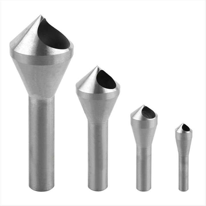 Countersink Drill Bit Set, 4Pcs Chamfer Tool Round Shank HSS(4241 ...