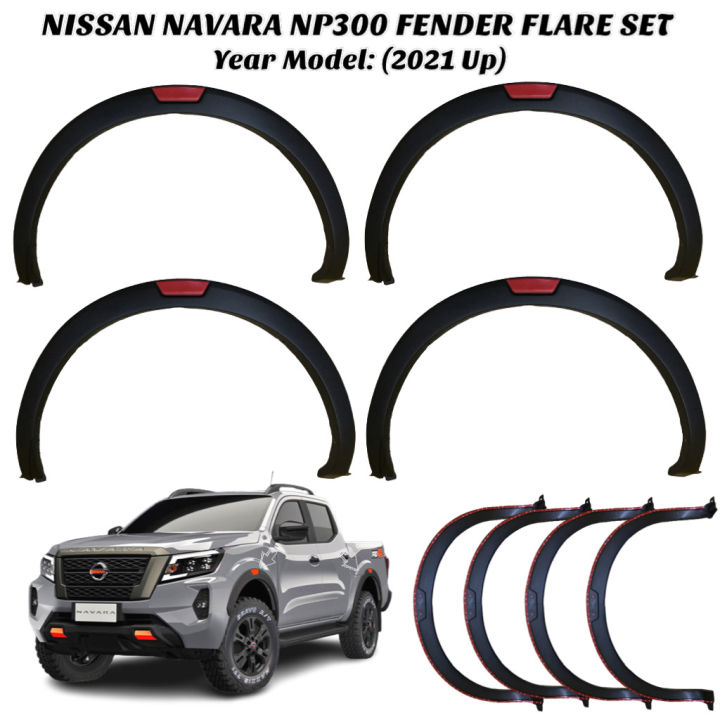 OC Nissan NAVARA 2021 2022 2023 OEM Slim Fender Flare with Red (8336 ...