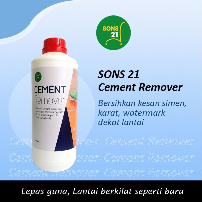 Cement Remover Sons 21 - Removes Cement Stain & Grout & Rust & Hard Water on Floor Tiles Cleaner ...
