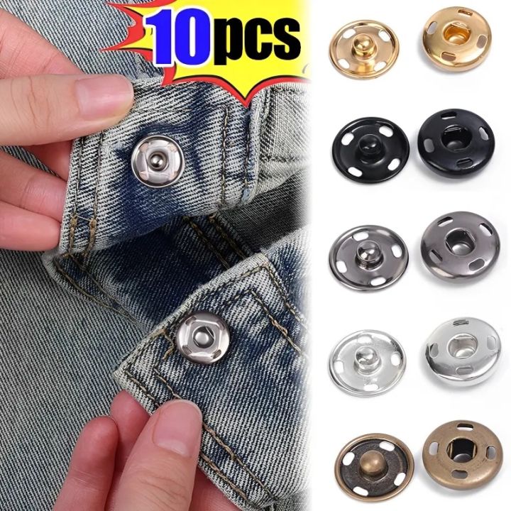 10Pcs Snap Fasteners Kit 15mm Metal Snap Buttons For Clothing Craft Bag ...